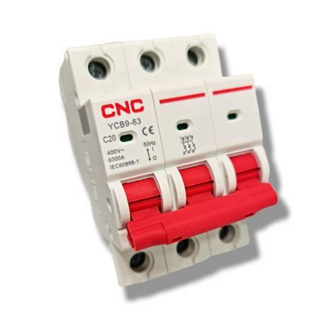 Interruptor Termomagnetico 3p C 10a 6ka Cnc Jechman