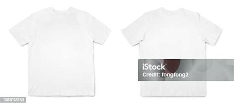 흰색 티셔츠 앞면과 뒷면보기 는 클리핑 경로와 흰색에 고립 흰색에 대한 스톡 사진 및 기타 이미지 흰색 T 셔츠 남녀공용 Istock