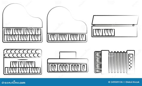 Keyboard Musical Instruments Vector Classical Piano Melody Studio