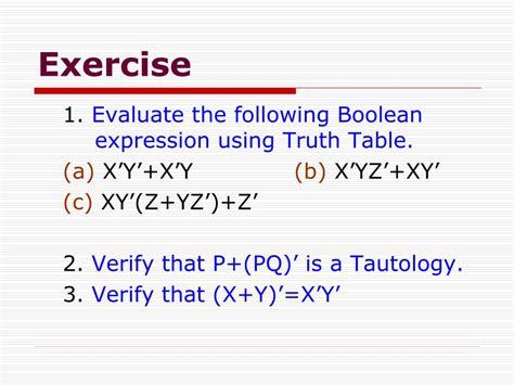 PPT Boolean Algebra PowerPoint Presentation Free Download ID