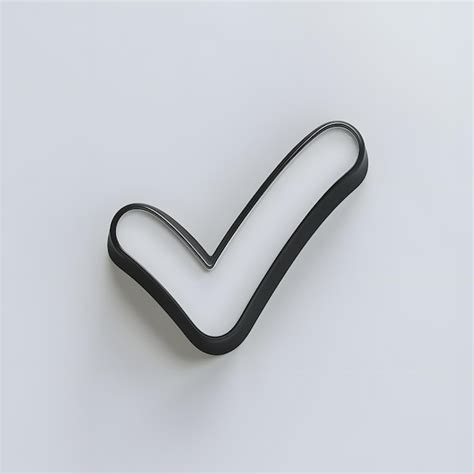 A Black Object That Has A Tick On It Premium Ai Generated Image
