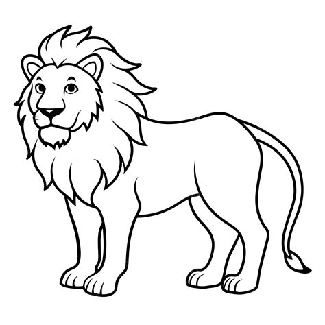 어린이를 위한 사자 색칠 공부 페이지 벡터 사자 색칠 페이지 사자 라인 아트 사자 벡터 Png 일러스트 및 벡터 에 대한 무료 다운로드 Pngtree