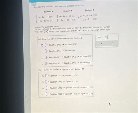 Solved Consider The Following Three Systems Of Linear
