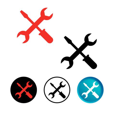 190 Crossed Wrenches Background Stock Illustrations Royalty Free