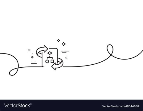 Technical Algorithm Line Icon Project Royalty Free Vector