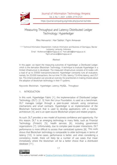 Pdf Measuring Throughput And Latency Distributed Ledger Technology Hyperledger