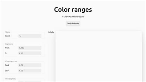 Codepen Oklch Color Spectrum Generator