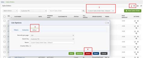Custom List Views Order Time