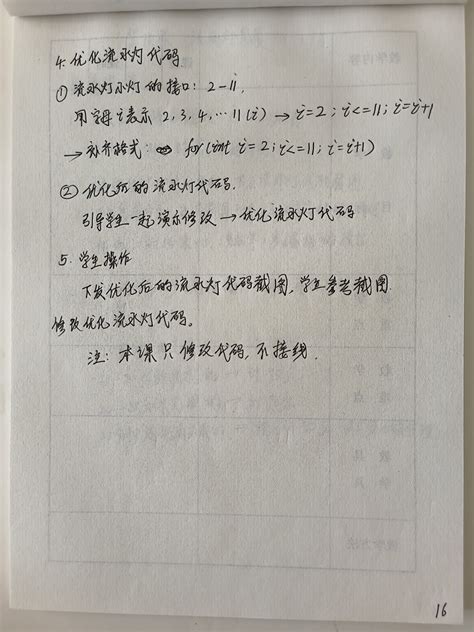 23 优化流水灯代码教学设计 1阿诺智能《基于arduino的人工智能基础课程》 阿诺智能
