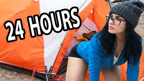 24 HOUR OVERNIGHT CHALLENGE IN A TENT - YouTube