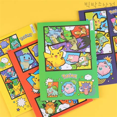 포켓몬 제본노트 4p 1세트 골고루 포켓몬스터 캐릭터 어린이 초등학생 라인 유선 공책 문구 홈플러스 택배배송