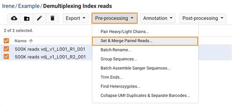 Processing Single And Dual Indexed Libraries Geneious Biologics Support