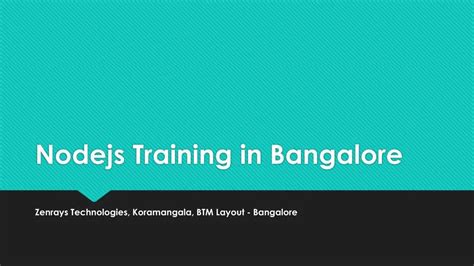 ppt nodejs training in bangalore powerpoint presentation free