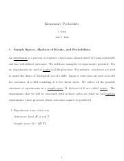 Understanding Elementary Probability: Sample Spaces & Events | Course Hero