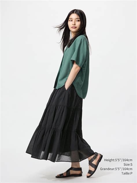 Womens Tiered Skirt Uniqlo Ca