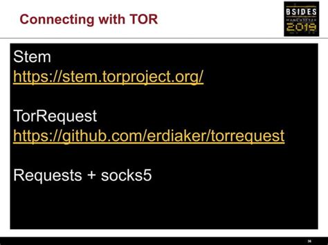 osint python extracting information from tor network and darkweb ppt