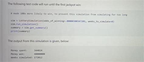 Solved Part In Lottery Py Write A Simple Monte Carlo Chegg