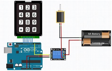 tutorial arduino kontrol solenoid door lock dengan keypad 4x3 by anak
