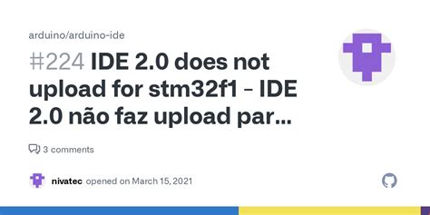 Ide 20 Does Not Upload For Stm32f1 Ide 20 Não Faz Upload Para O Stm32f1 · Issue 224