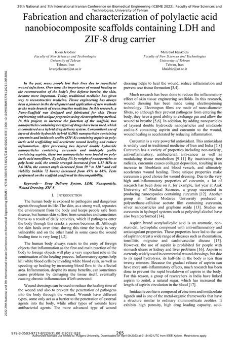 Pdf Fabrication And Characterization Of Polylactic Acid Nanobiocomposite Scaffolds Containing