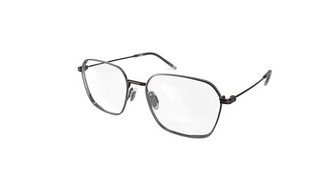 Specsavers Luxe Mens Glasses Aysel Gunmetal Angular Metal Stainless Steel Frame 299