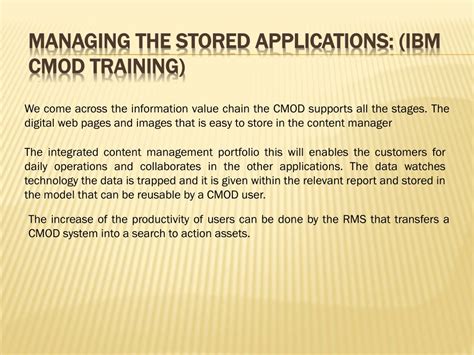 PPT IBM CMOD Training IBM CMOD Online Training Global Online Trainings PowerPoint
