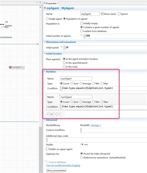 Anylogic Histogram Of Options In Optionslist Stack Overflow
