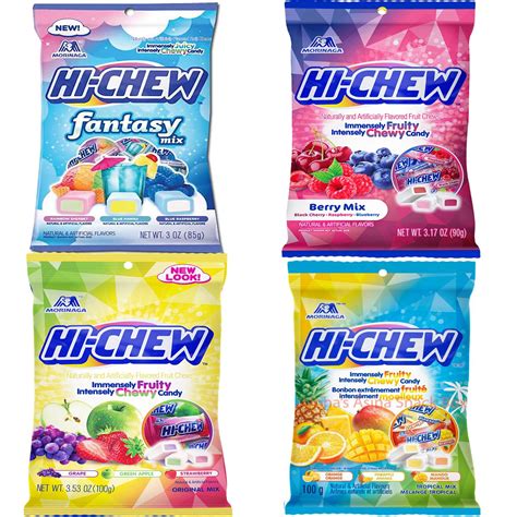 Hi Chew Candy Variety Pack 4 Different New Assorted Flavors Fantasy Mix Original Mix