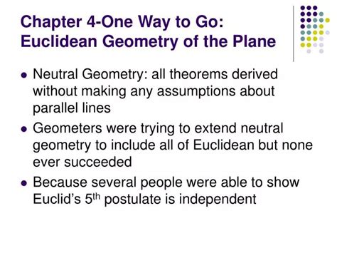 PPT Chapter One Way To Go Euclidean Geometry Of The Plane PowerPoint Presentation ID