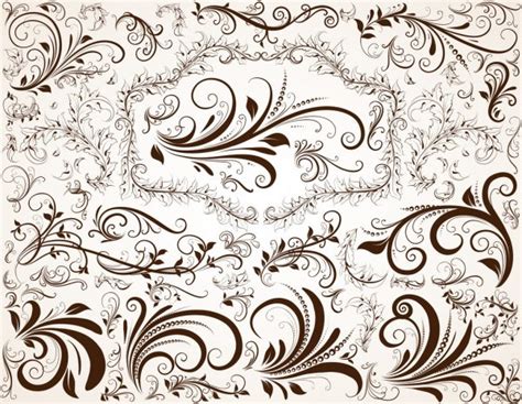 Vector Set Calligraphic Design Elements And Page Decoration Premium