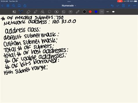 Subnet The Class C Ip Address So That You Have Subnets What Is The Subnet Mask For