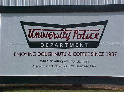 Shsu Police Department Enjoying Doughnuts And Coffee Since 1971
