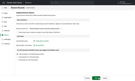 step 7 configure additional restore settings veeam data cloud