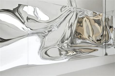 Smooth Mirror Finish Texture Highly Reflective Surface With Soft Distortions Sleek And Modern