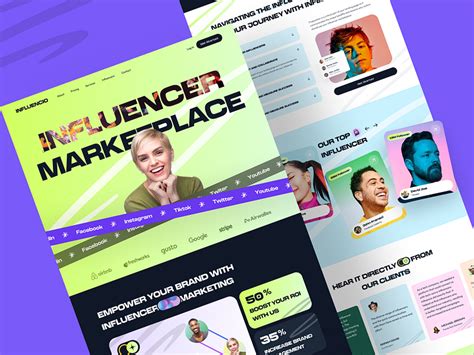 influencer marketplace landing page ui by design monks for design monks