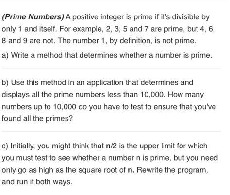 solved a positive integer is prime if it s divisible by only