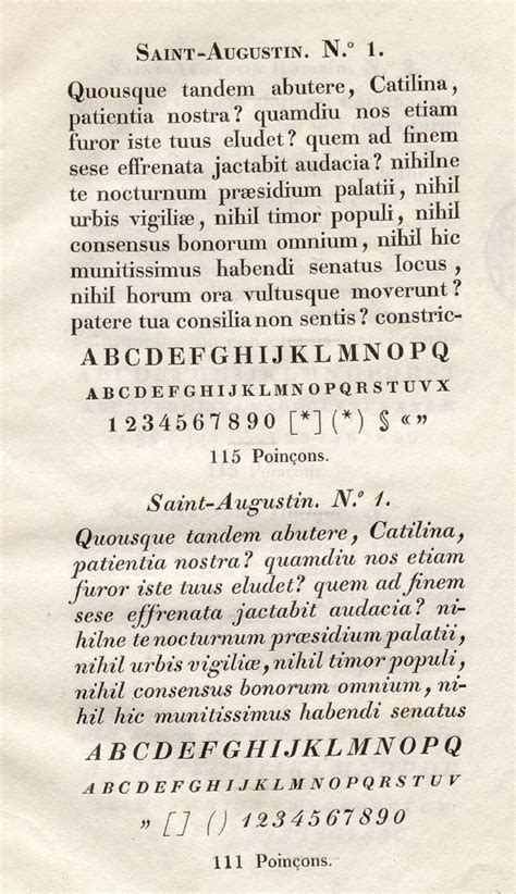Epreuves De Caractères Et Lettres De Deux Points