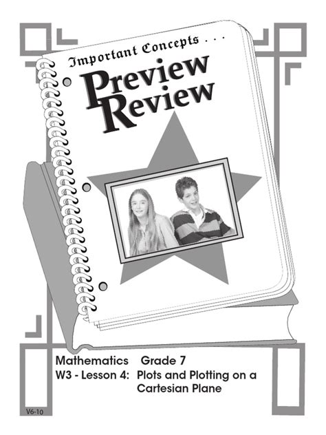 Math 7 Week 3 Lesson 4 Pdf Cartesian Coordinate System Equations
