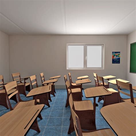 Classroom 3d Model 99 Max 3ds Obj C4d Ma Free3d