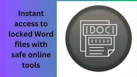 A Guide On How To Unlock Word Password Online With Zero Effort