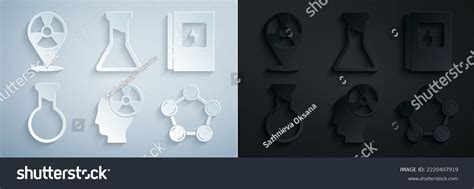 Set Head Radiation Symbol Electrical Panel Stock Vector Royalty Free