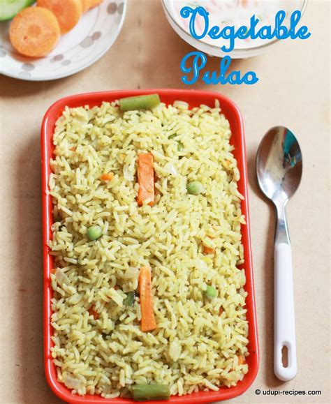 Vegetable Pulao Recipe Udupi Recipes