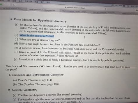From Models For Hyperbolic Geometry Be Able To