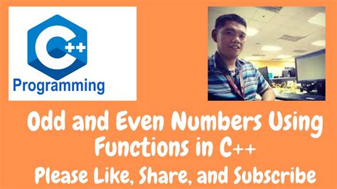 Odd And Even Numbers Using Functions In C Youtube