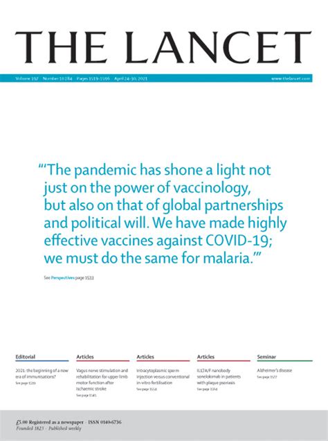 The Lancet 24 April 2021 Volume 397 Issue 10284 Pages 1519 1596