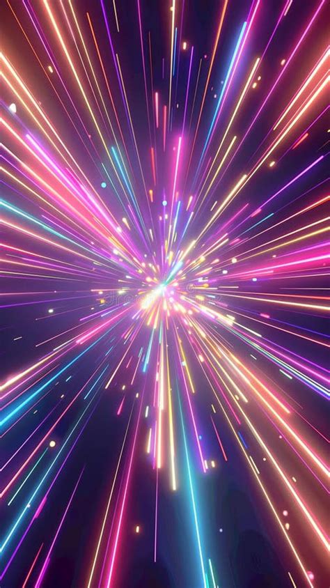 A Stunning Dynamic Image Showcasing A Radiant Explosion Of Colorful Light With Vivid Beams And