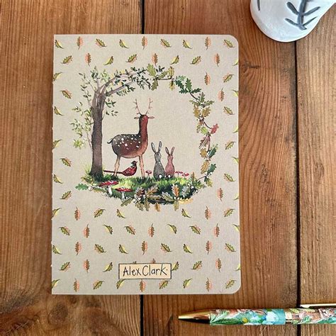 In The Woods Naked Spine Notebook Alex Clark Art