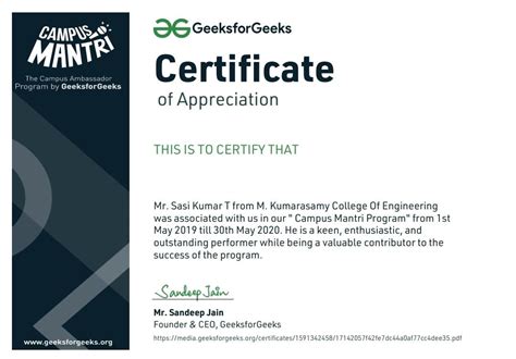 Sasi Kumar T On Linkedin Journey Finally Long Experiences Geeksforgeeks