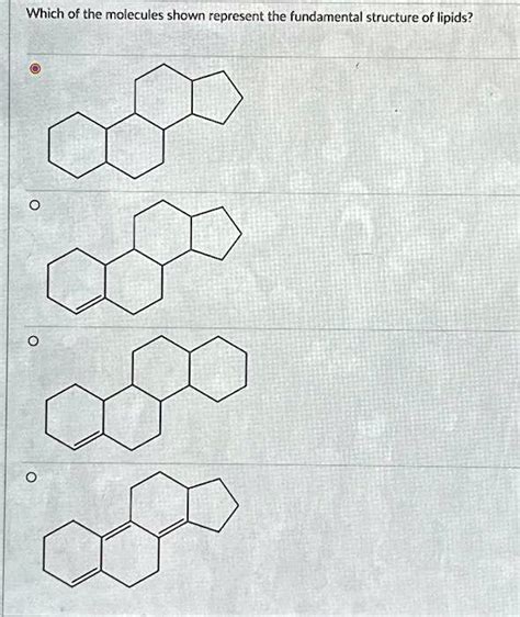 SOLVED Which Of The Molecules Shown Represent The Fundamental Structure Of Lipids Of O D Which