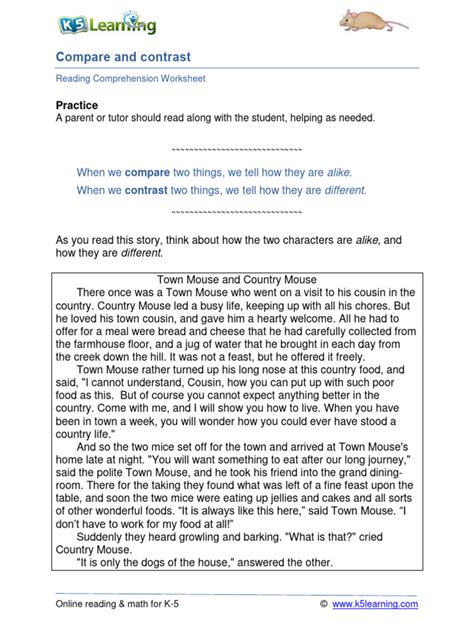 grade 3 compare contrast b pdf